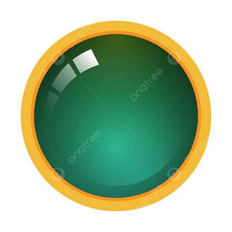 Green Round Button Game Design Green Round Button Png And Vector