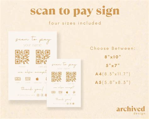 QR Code Sign Template Scan To Pay Sign And Price List Template Editable Canva Template
