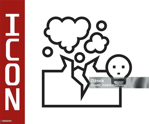 흰색 배경에 고립 된 가스 또는 연기 아이콘의 검은 줄 유독 구름 악취 나쁜 냄새 연기 또는 독 가스 화학 독성 증기 벡터 검은색에 대한 스톡 벡터 아트 및 기타 이미지