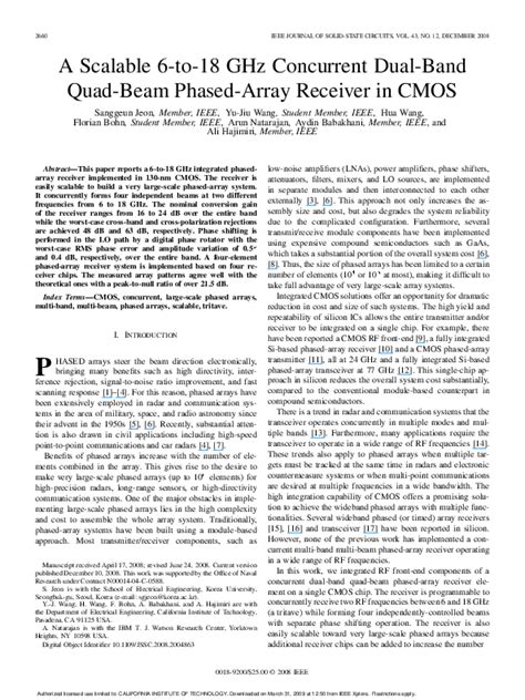 Pdf A Scalable 6 To 18ghz Concurrent Dual Band Quad Beam Phased Array