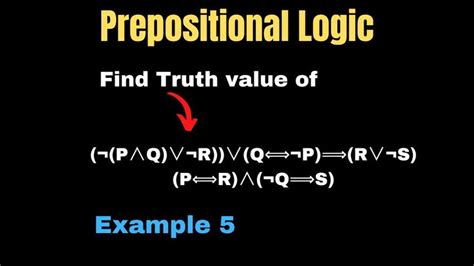 Example 5 Prepositional Logic Problems Discrete Mathematics Logic