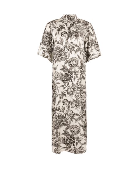 Oversized Flower Print Maxi Dress