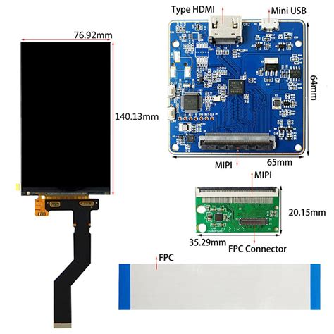Inch MIPI Interface K CGS LCD Display With HD MI Board Lcd Display Lcd Module