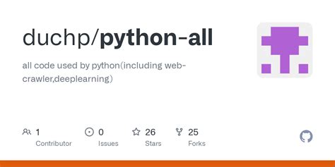 Github Duchp Python All All Code Used By Python Including Web Crawler Deeplearning