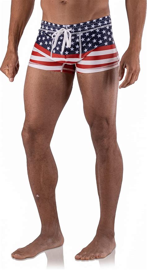 Project 5i Mens Swim Briefs Square Cut Sexy Mens Swimsuit Briefs With