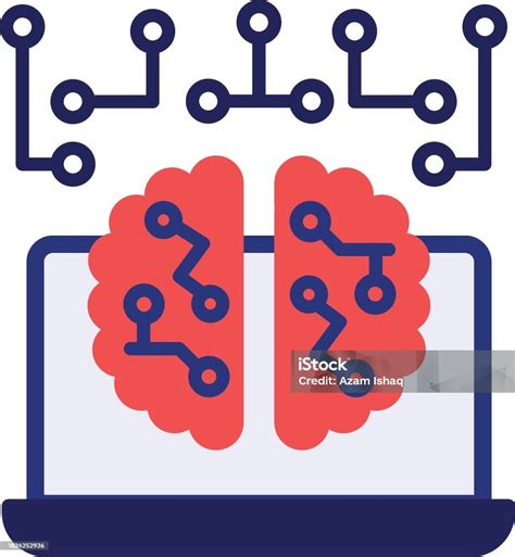 신경 자극기 벡터 아이콘 디자인 예측 모델링 또는 적응 제어 기호 인공 지능 기호 딥 러닝 스톡 일러스트 뇌 뇌전증에 대한 스톡