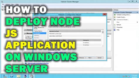 How To Deploy Node Js Application On Windows Server Youtube