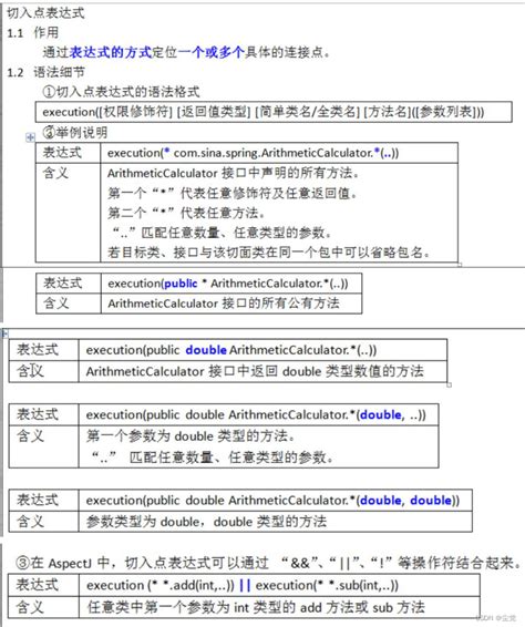 Spring Aop的切入表达式和joinpoint的使用以及怎么返回通知获取结果和在异常通知中获取异常还有环绕通知joinpoint获取