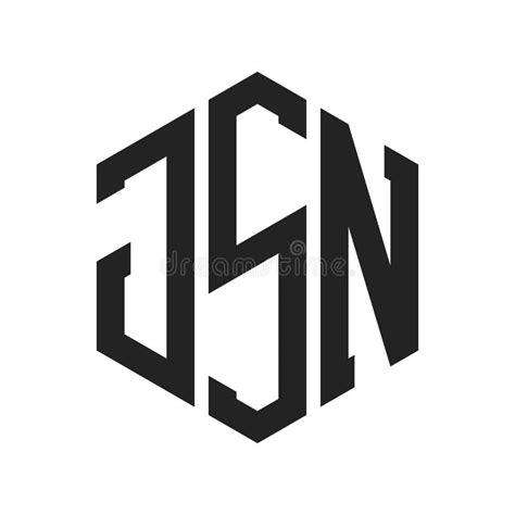 Jsn Logo Design Initial Letter Jsn Monogram Logo Using Hexagon Shape