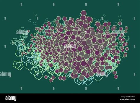 Color Abstract Pentagon Pattern Generative Art Background Vector Illustration Graphic Stock