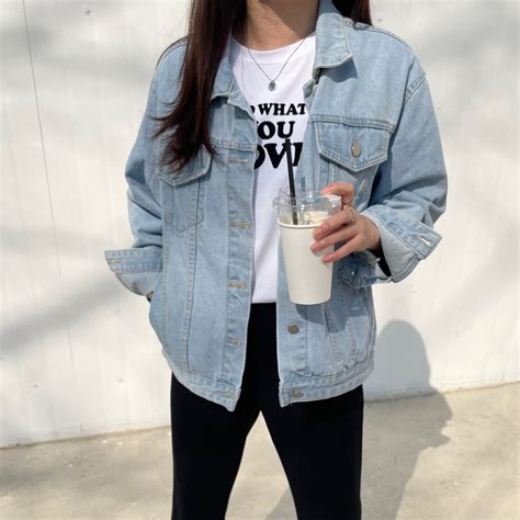 여성 루즈핏 청자켓 데님 자켓 진청 연청