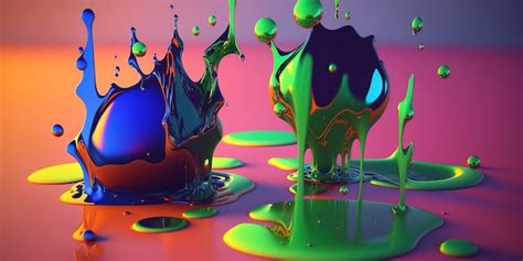 Premium Photo Abstract Liquid Vibrant Colours Very Colourful Ray Tracing Unity Urp Shaders