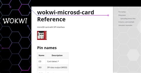 Wokwi Microsd Card Reference Wokwi Docs