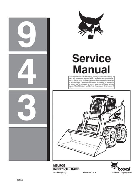 Manual De Bobcat 943 Pdf Elevator Loader Equipment