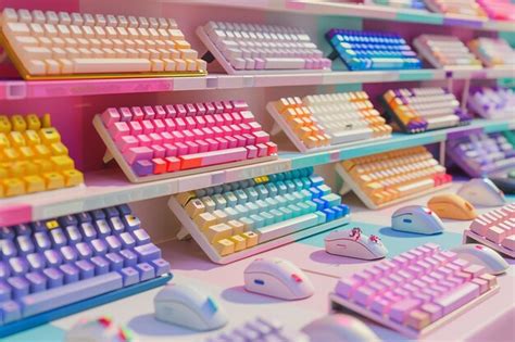 Premium Photo A Colorful Keyboard With A Mouse And A Mouse On The Front