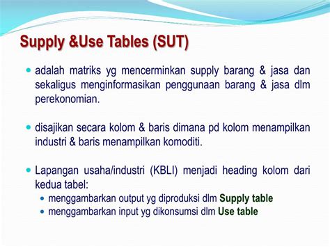 Ppt Supply And Use Table Sut Powerpoint Presentation Free Download
