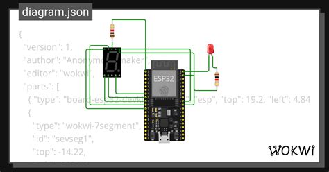 电灯一位数码管 Wokwi Esp32 Stm32 Arduino Simulator