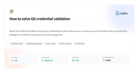 How To Solve Git Credential Validation Labex