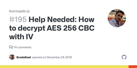 help needed how to decrypt aes 256 cbc with iv · issue 195 · brix