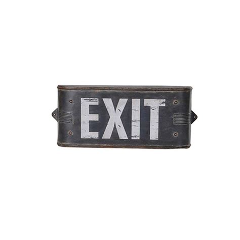 Black Exit Sign Exit Sign Vintage Signs Signs
