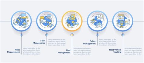 Premium Vector Car Fleet Optimization Circle Infographic Template