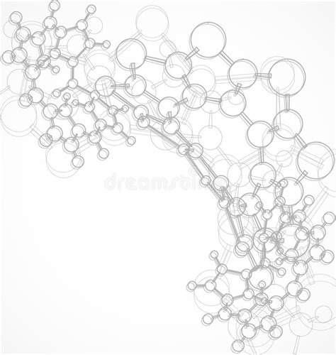 Molecule Structure Dna And Communication Background Connected Lines With Dots Stock Vector