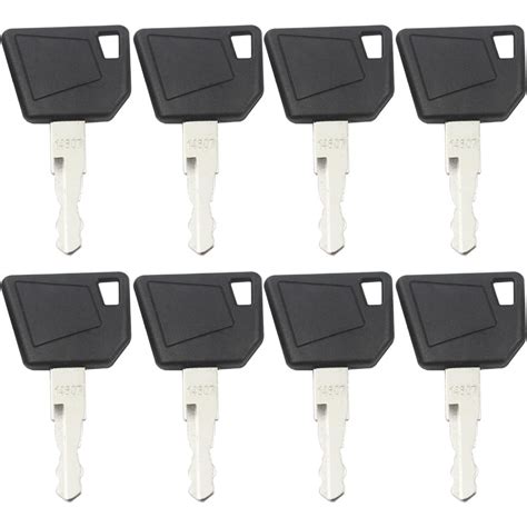 10 Pcs Ignition Keys 14607 For Jcb Bobcat Bomag Caterpillar Dynapac