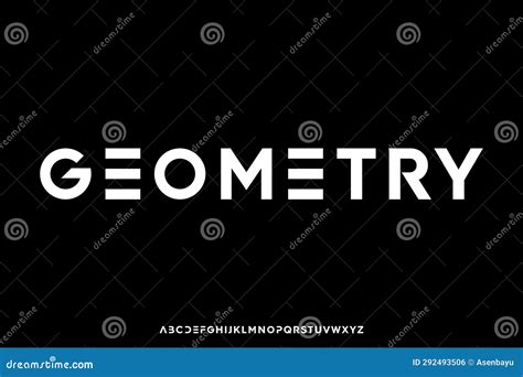 Creative Geometric Sans Serif Alphabet Display Font Vector Unique Modern Abstract Typography