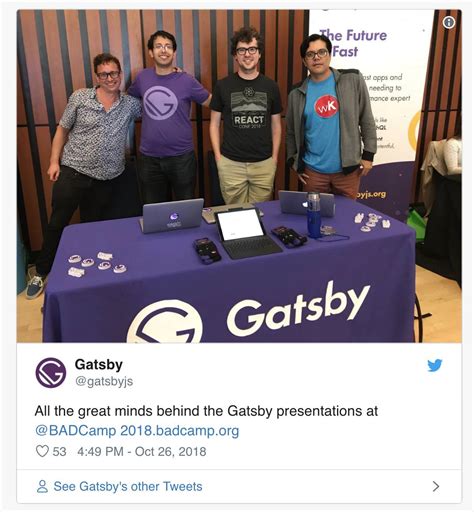 weknow gatsby remark twitter gatsby