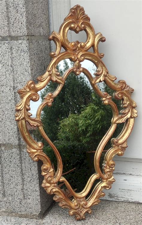 Ancien Miroir Doré Style Louis Xv Ancien Miroir Doré Original Miroir Parcloses Métal Verre Vendu