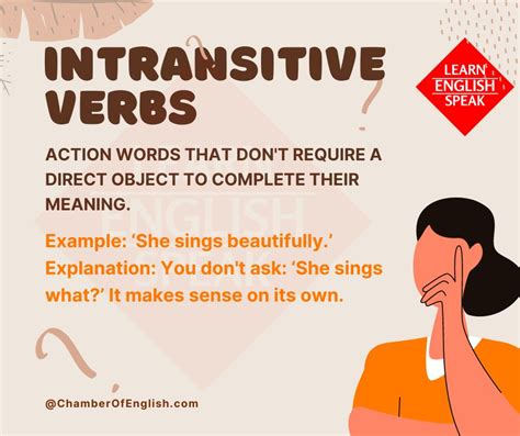 Intransitive Verbs A Beginners Guide Chamber Of English
