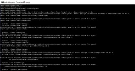 React Native Fbsdk Error Package Comfacebookreactnativeandroidsdk