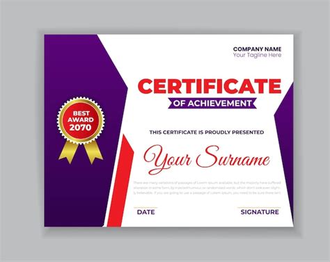 Premium Psd Creative Event Certificate Design