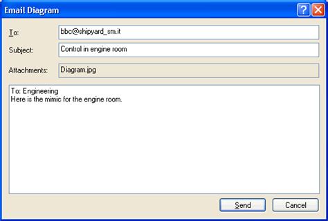 Email Diagram Dialog Box