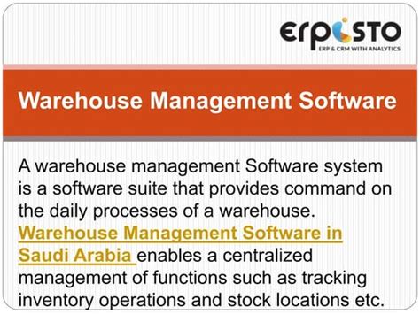 An Extra Ordinary Warehouse Management Software Ppt An Extra Ordinary Warehouse Management Software Ppt