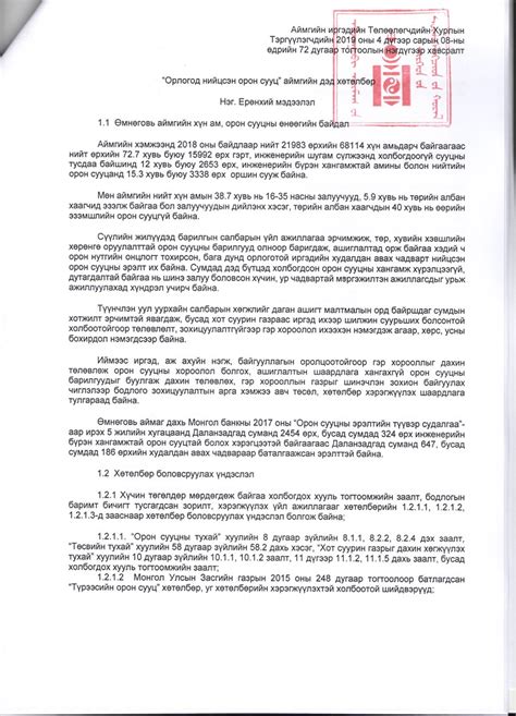 Орлогод нийцсэн орон сууц дэд хөтөлбөр батлах тухай