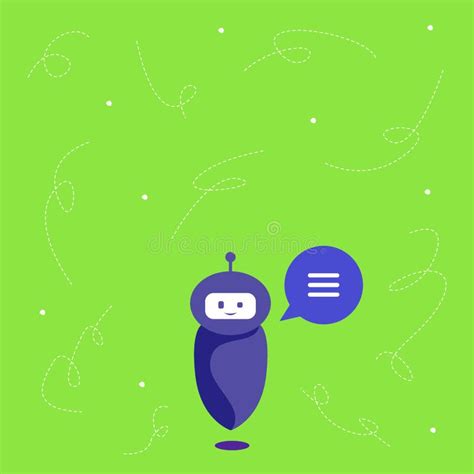 Cute Floating Robot Telling Us New Wonderful Information In A Chat