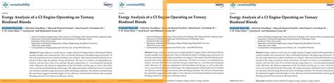 exergy analysis of a ci engine operating on ternary biodiesel blends