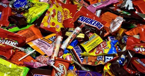 The Candy Bar Wrappers Are All Different Colors