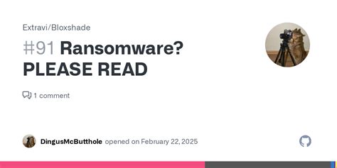 Ransomware Please Read · Issue 91 · Extravibloxshade · Github