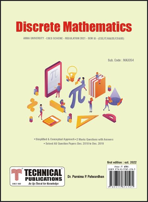 Amazon In Buy DISCRETE Mathematics For BE Anna University R CBCS III CSE IT AI DS CS