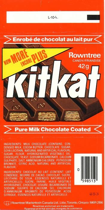 1970s Kit Kat Candy Wrapper Archive 1970s Kit Kat Candy Wrapper Archive