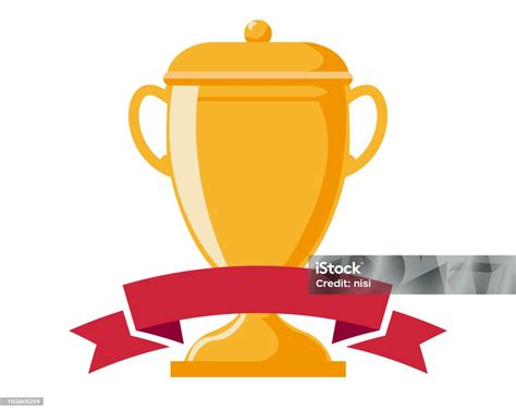 트로피 컵 수상 평면 스타일의 벡터 아이콘입니다 챔피언 골든 트로피 1위에 대한 스톡 벡터 아트 및 기타 이미지 1위 금 금속 금색 Istock