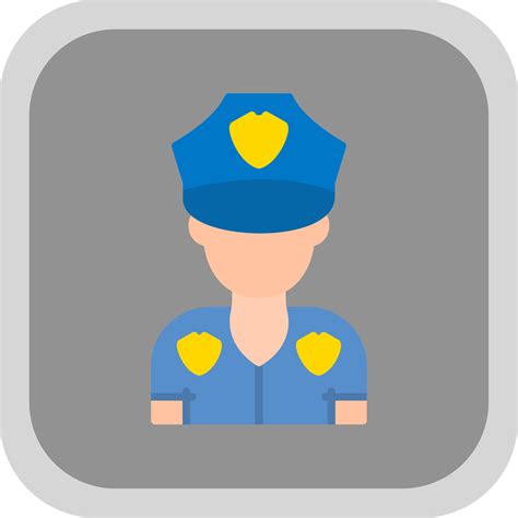 Policeman Flat Round Corner Icon Design 43922501 Vector Art At Vecteezy