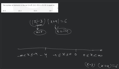 The Number Of Elements In The Set X In R X X Is Equal To