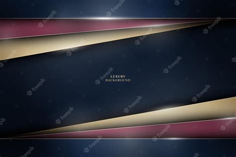 우아한 템플릿 파란색과 황금 배경 벡터 일러스트 레이 션 프리미엄 벡터