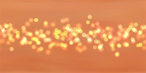 Glow Bokeh Background Colorful Horizontal Hero Header With Glitter Particles Stock Illustration