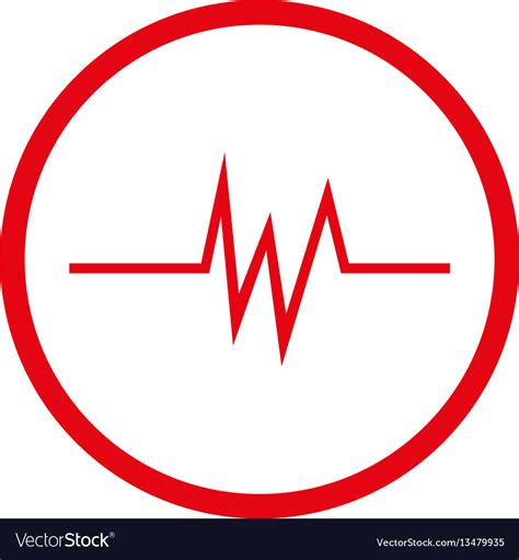 Pulse Signal Icon Royalty Free Vector Image Vectorstock