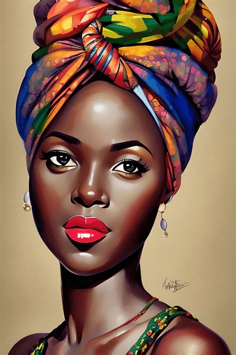 Beautiful African Pin Up Girl · Creative Fabrica