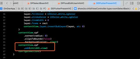 将fbflutterviewcontainer的实例对象的view添加到原生vc的view 上，fbflutterviewcontainer的